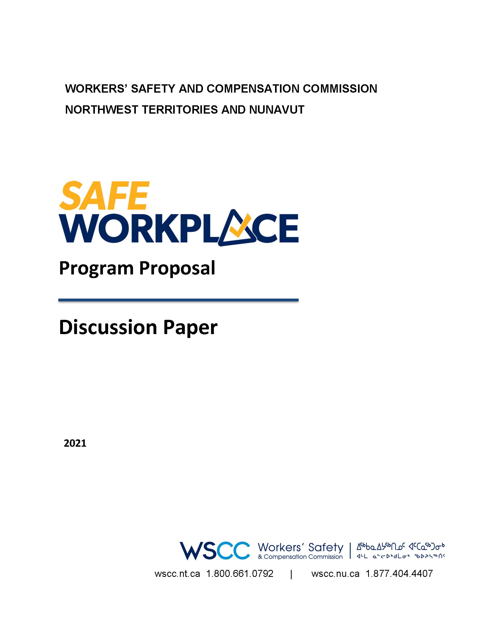 Safe Workplace Discussion Paper | WSCC | Workers' Safety and ...